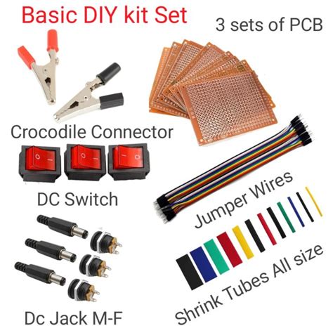 Arduino Project Basic Kit Set Connector Switch Crocodile Connector PCB Jumper Wire In One Set