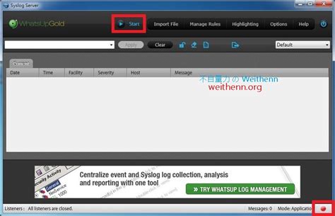 Free WhatsUp Syslog Server 免費 Syslog Server 何處尋 在這裡 不自量力 の Weithenn