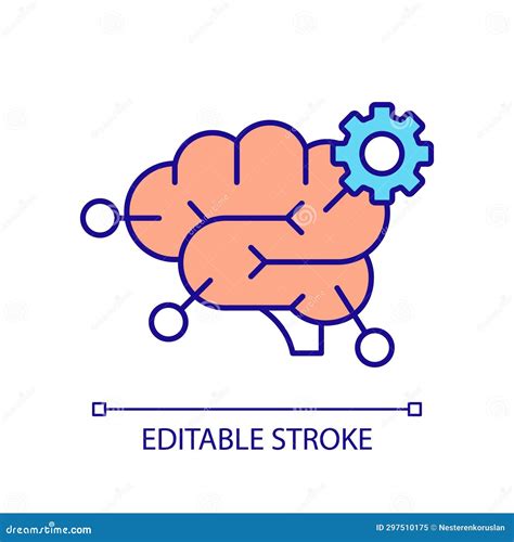 2d Simple Thin Line Cognitivism Icon Stock Vector Illustration Of Learning Mind 297510175