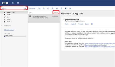 Open Xchange Webmail Overview Hostway Help Center
