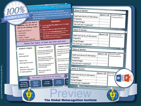 Metacognition And Self Regulated Learning [computer Suite Sessions X 10] Teaching Resources