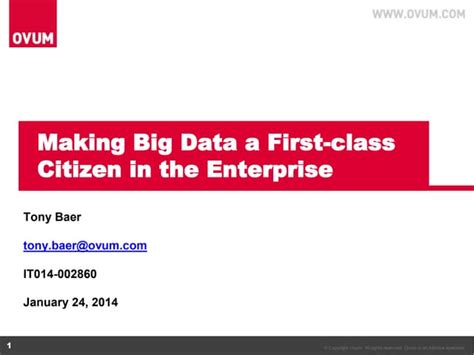 Making Big Data A First Class Citizen In The Enterprise Ppt