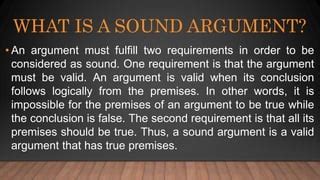 Logic Philosophy Sound And Unsound Argument PPTX