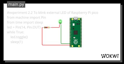 Blink Internal LED Of Raspberry Pie Pico Wokwi ESP32 STM32 Arduino