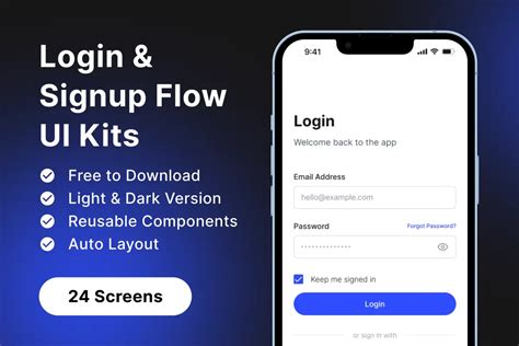 Free Login And Signup Flow Ui Kits Figma Free Ui Resources