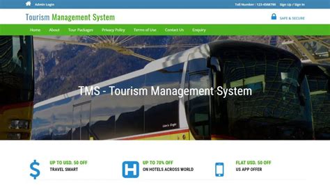 Tourism Management System Source Code In Php