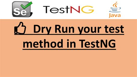 dry run your test methods in testng
