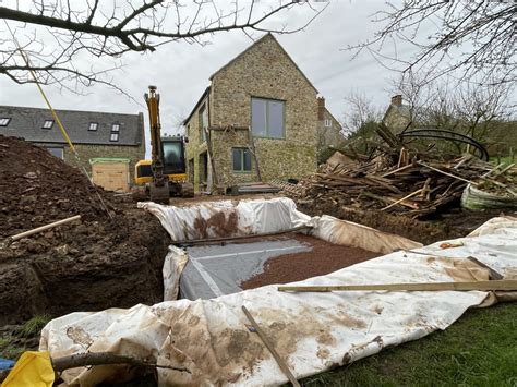 Burying The Attenuation Crates Ley Farm Cottages