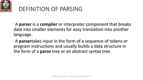 Compiler Design Syntax Analysis Pptx