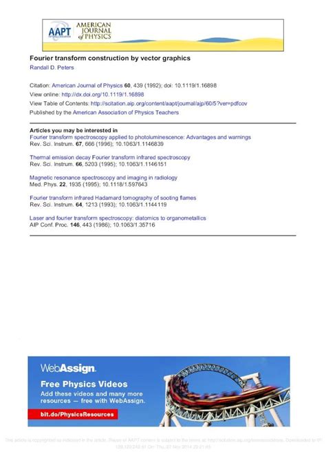 Pdf Fourier Transform Construction By Vector Graphics Dokumen Tips