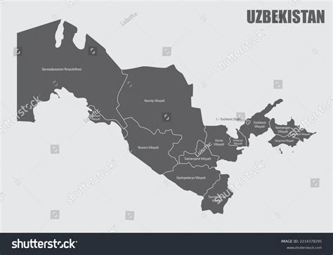 우즈베키스탄 행정지도 아시아 스톡 일러스트 2214378295 Shutterstock