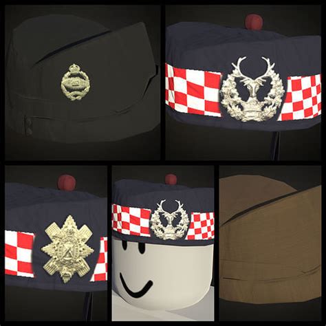 3d Model 4 British Ww2 Military Side Caps Works On Roblox Characters Too Vr Ar Low Poly