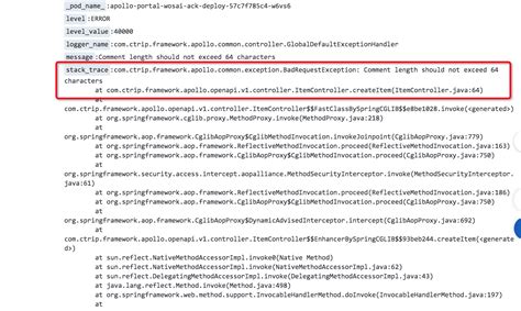 升级至1 8 2后调用openapi接口comment长度校验问题 · Issue 3799 · Apolloconfig Apollo · Github