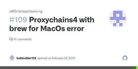 Proxychains4 With Brew For Macos Error · Issue 109 · Rofl0r