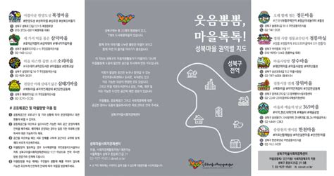 마을공동체 성북마을 권역별 지도 안내 성북구사회적경제센터