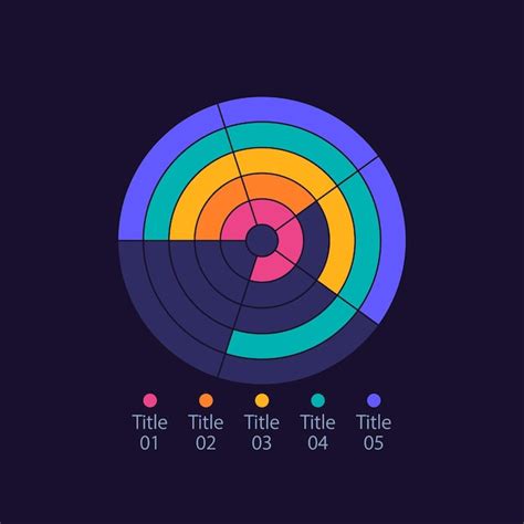 Premium Vector Concentric Circle Infographic Chart Design Template For Dark Theme