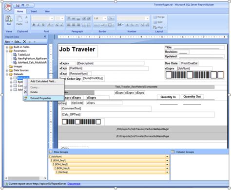Ssrs Report In Epicor® How To Modify An Out Of The Box Report