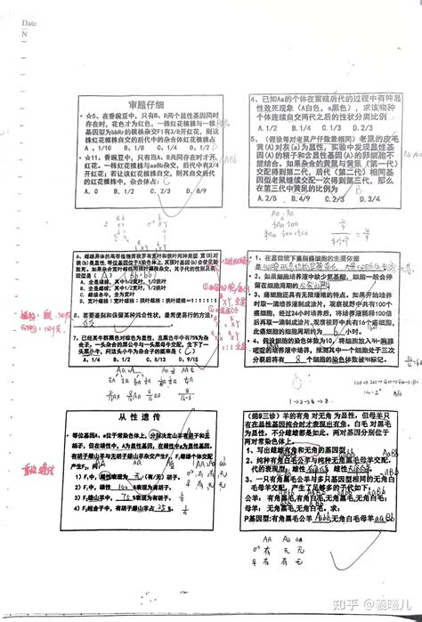 高中生物必修二遗传基因相关知识点易错点及经典题型 知乎