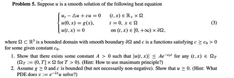 Solved Problem 5 Suppose U Is A Smooth Solution Of The
