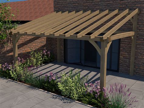 Easy Solid Oak Lean To Gazebo Shelter Frame Gazebo Car Port Diy