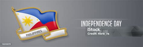 필리핀 해피 인디펜던스 데이 인사말 카드 배너 벡터 일러스트 0명에 대한 스톡 벡터 아트 및 기타 이미지 0명 12 3차원 형태 Istock