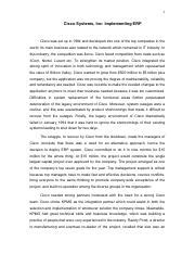 Cisco Systems Implementing ERP Choosing The Right Vendor Pdf Cisco Systems Inc