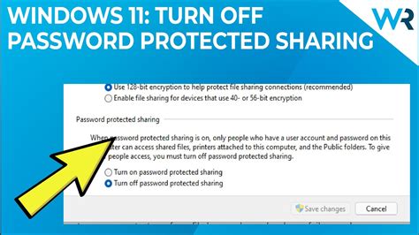How To Turn Off Password Protected Sharing In Windows 11 Youtube