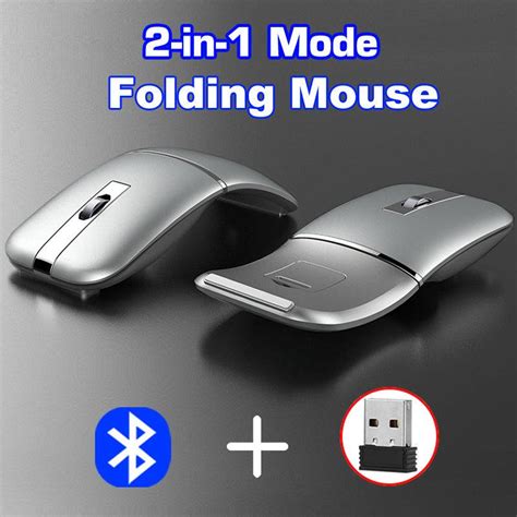Dual Mode Bluetooth Wireless Mouse Rechargeable Ultra Thin Mute Deskto Bunny Bazar