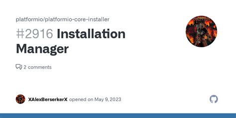 Installation Manager · Issue 2916 · Platformio Platformio Core Installer · Github