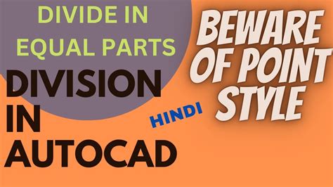 How To Divide A Line In Autocad In Hindipoint Style In Autocad