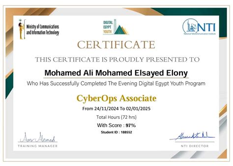Cybersecurity Soc Cyberops Digitalegypt Nti Blueteam Infosec Cyberopsassociate