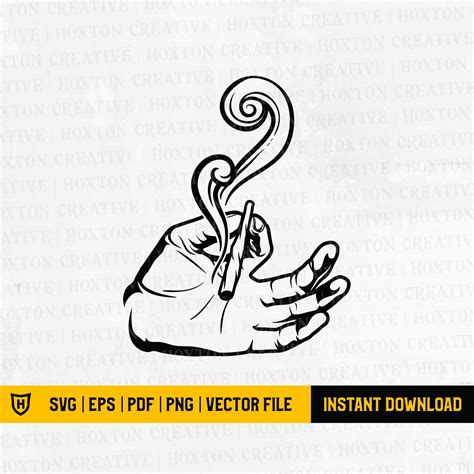 Hand Holding Blunt Svg Smoke Cigarette Joint Weed Pipe Etsy
