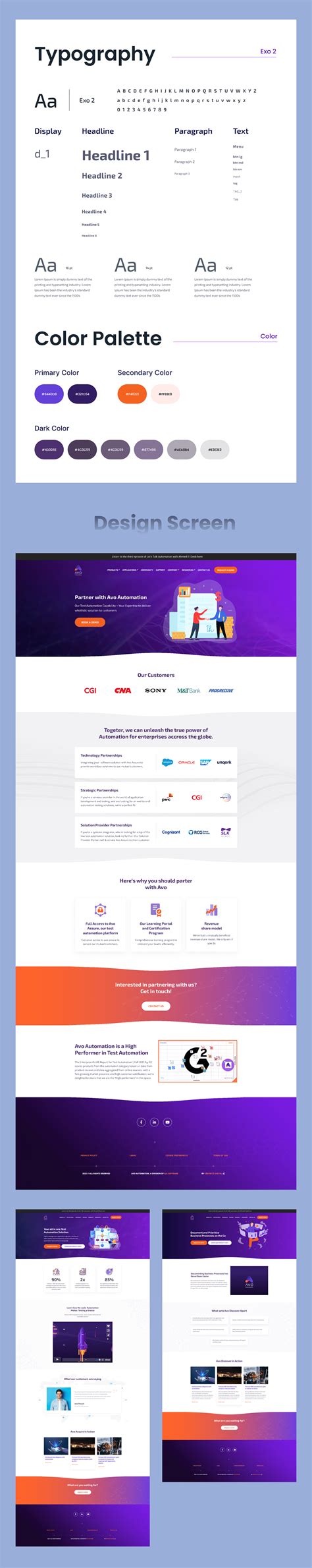 avo automation website design on behance