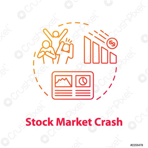 Stock Market Crash Concept Icon Stock Vector 2255478 Crushpixel