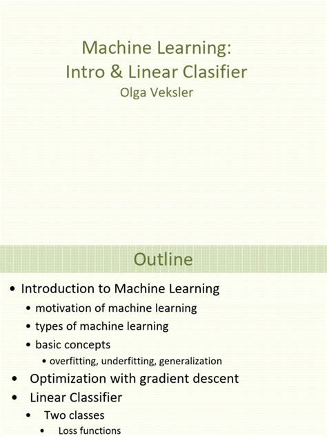Lec10 Intro Ml Pdf Machine Learning Statistical Classification