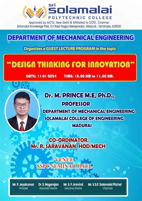 Arun Kumar R On Linkedin Guest Lecture Program