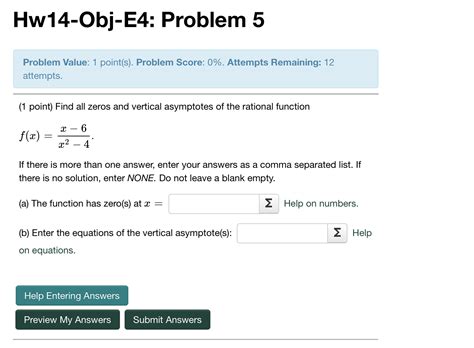 Solved Hw14 Obj E4 Problem 5problem Value 1 ﻿points