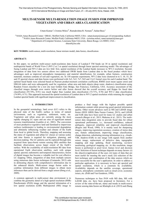 pdf multi sensor multi resolution image fusion for improved