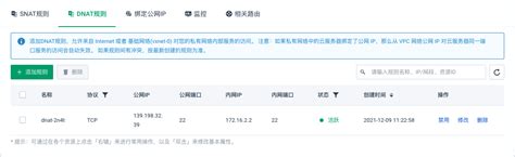管理 DNAT 规则 公有云文档中心