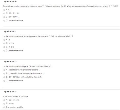 Solved QUESTION For The Linear Model Suppose A Chegg
