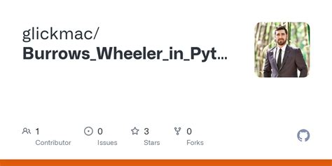 Github Glickmacburrowswheelerinpython