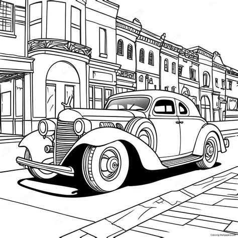 Classic Car Coloring Page 1360 1085