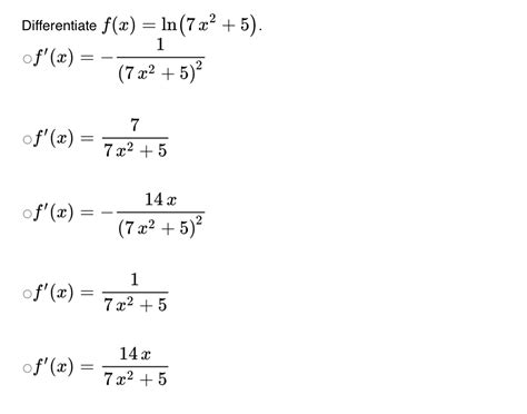 Solved Differentiate