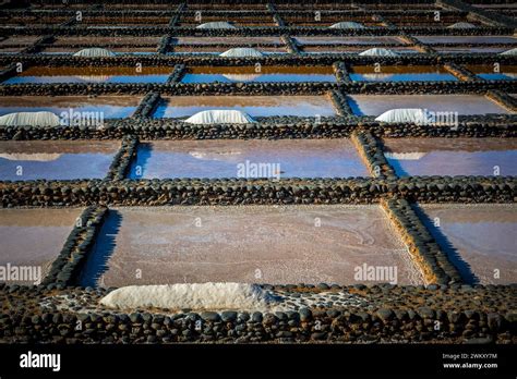 View On Traditional Rectangular Salt Evaporation Ponds Or Salt Pans