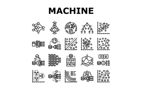 Machine Learning Algorithm Model Icons Graphic By Stockvectorwin · Creative Fabrica