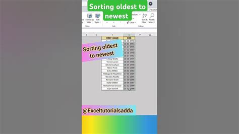How To Sort Dates From Oldest To Newest In Microsoft Excel