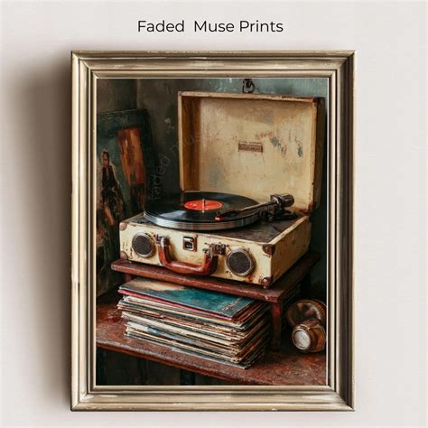 Vintage Record Collection Print Retro Vinyl Wall Art Music Lover Decor Printable Digital