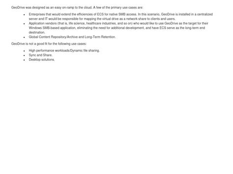 Use Cases Dell Ecs Geodrive Best Practices Dell Technologies Info Hub