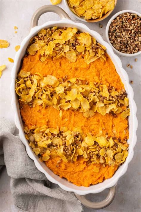Healthy Sweet Potato Casserole With Pecans And Marshmallows Lauren