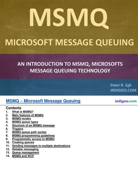 msmq microsoft message queueing windows communication foundation